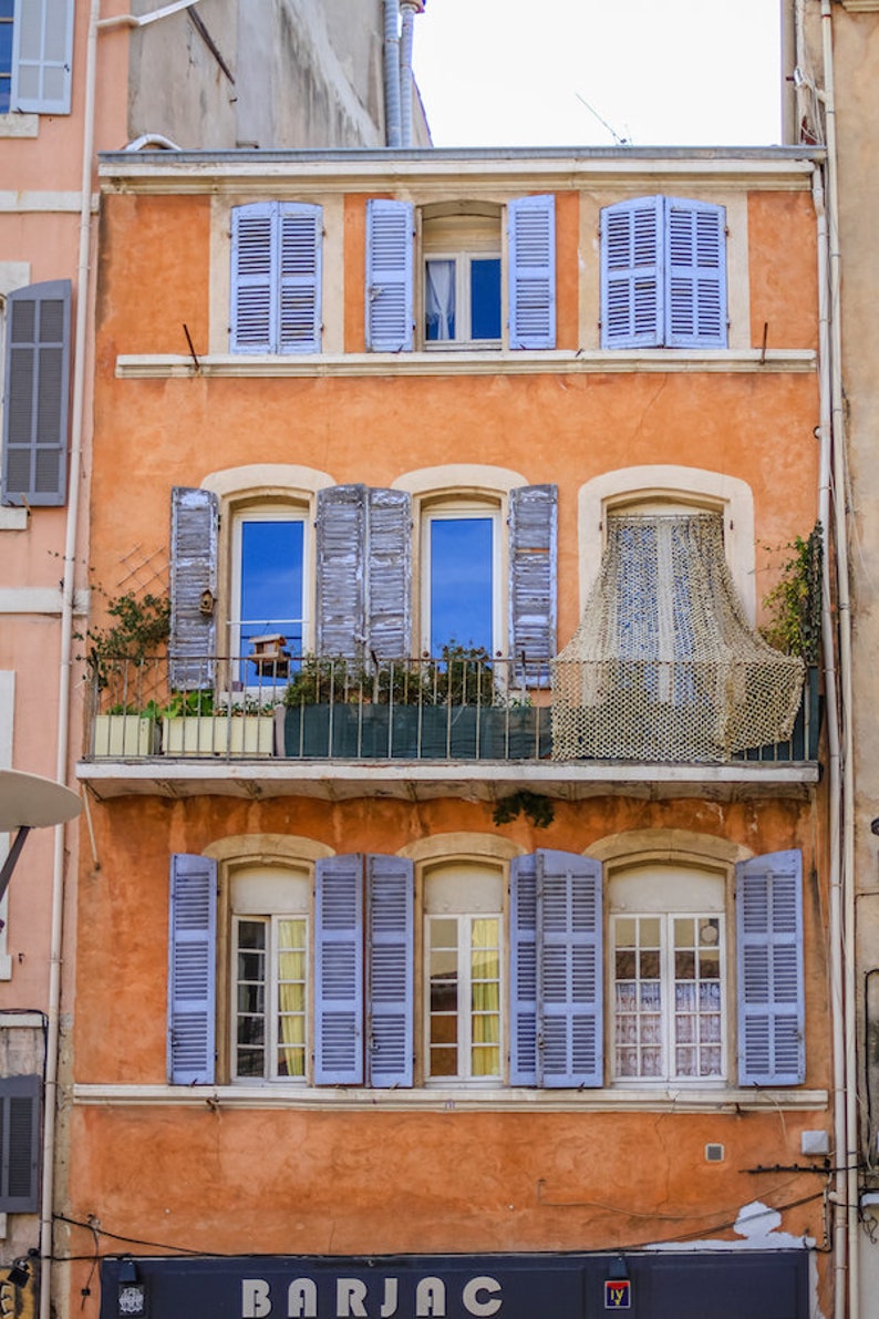 Provence Shuttered Windows Scene, South of France Colorful Photo, Fine ...
