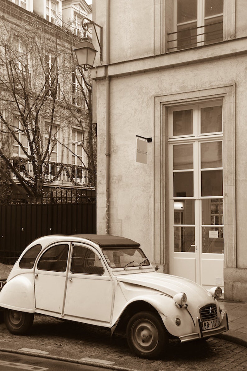 Parisian Vintage Car Photo Citroen 2cv Photo Fine Art Paris Etsy
