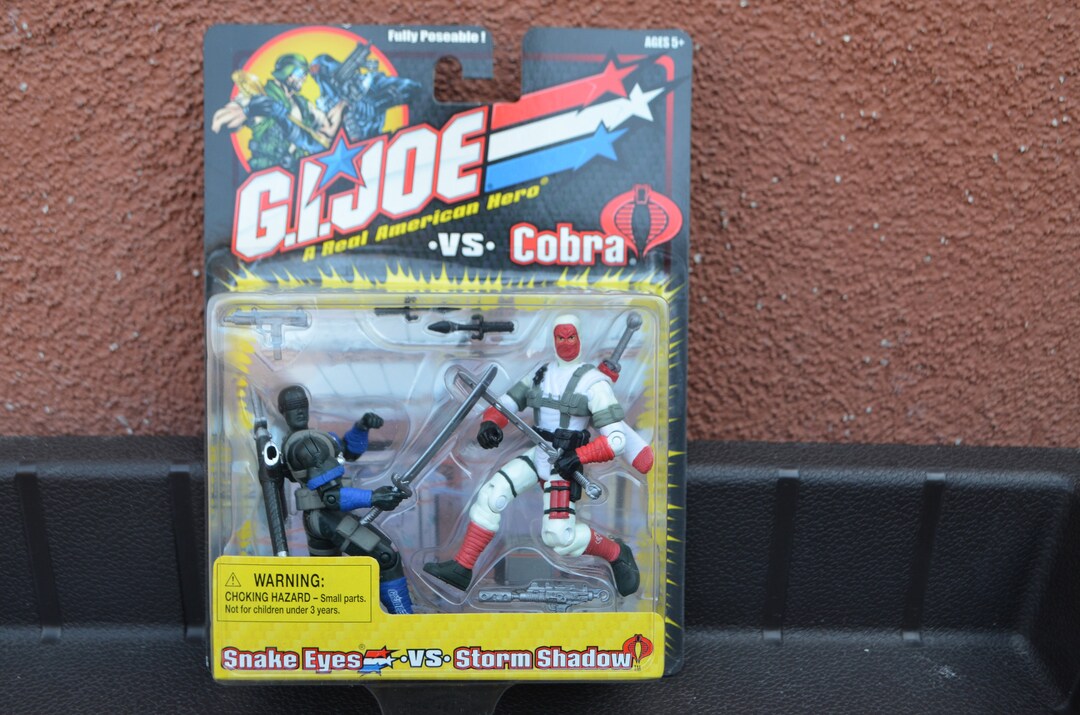 2001 G.I. Joe Vs Cobra Snake Eyes Vs Storm Shadow Action Figure Set. - Etsy