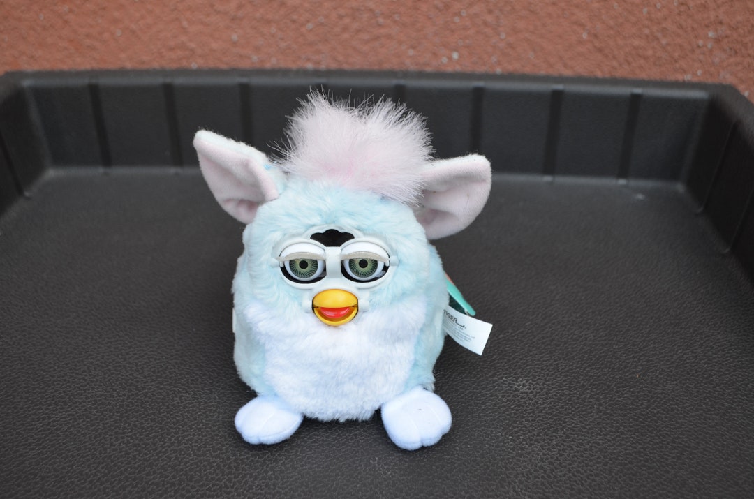 1999 Furby Babies Baby Blue/white Body With Pink Mohawk and Green/gray ...