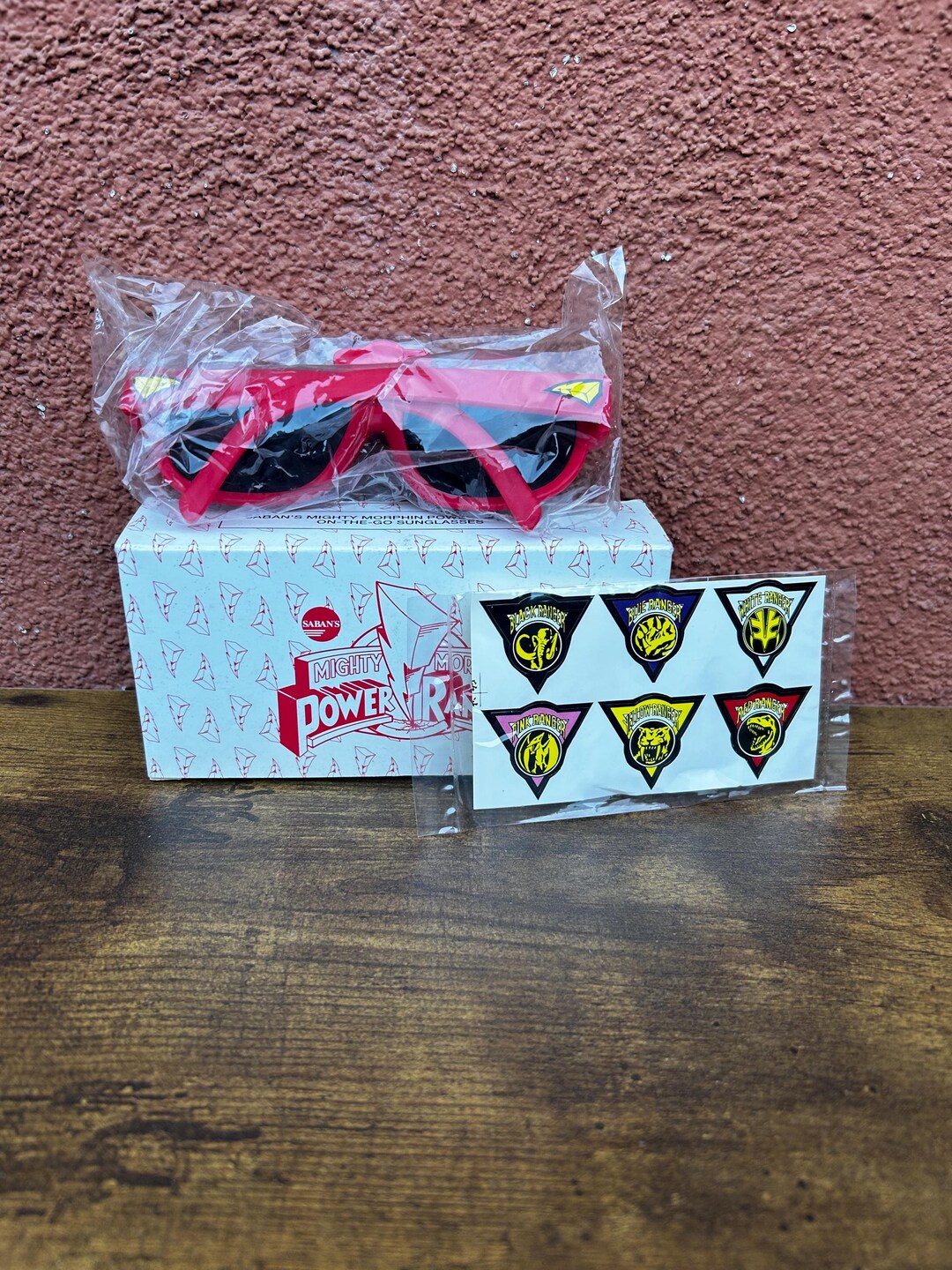 Mighty Morphin Power Rangers Red Kid's Sunglasses On-the-go Saban New ...