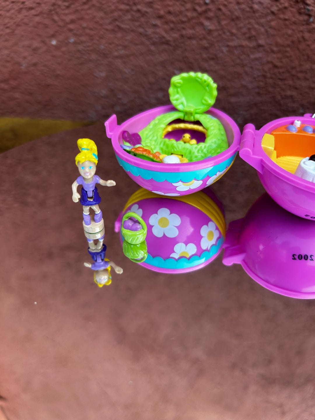 Polly Pocket "egg Hunt" Vintage Mattel 2001 Egg Compact (complete Set ...