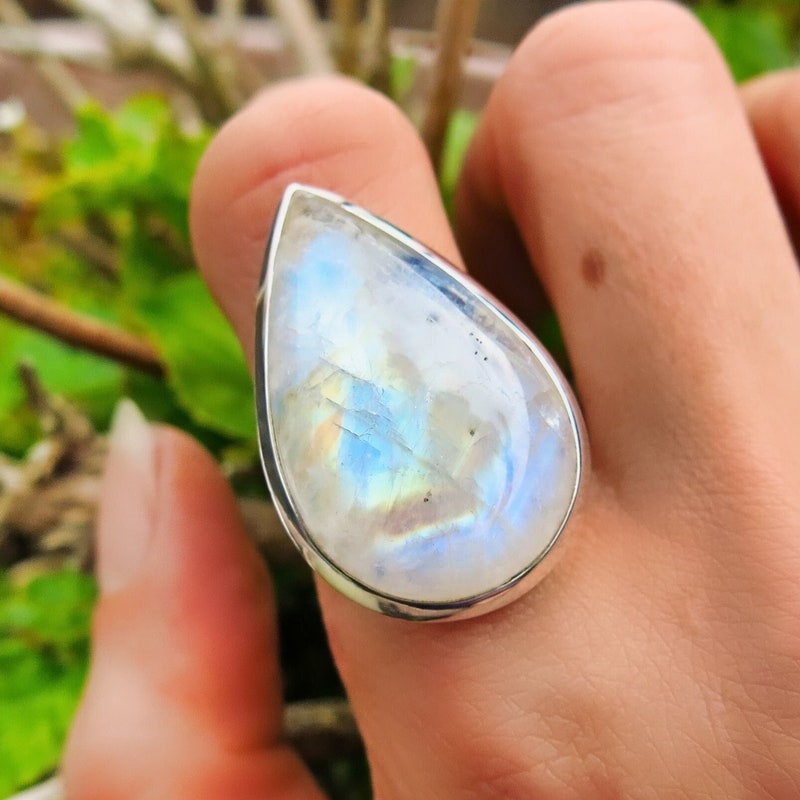 Boho Moonstone Ring - Etsy