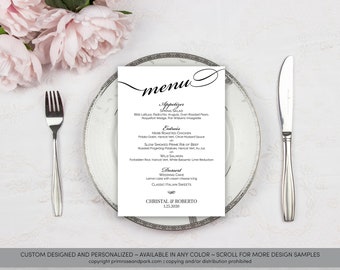 Triangle Menu Cards Printed Modern Menu Cards Wedding Menu | Etsy