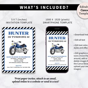 Motorcycle Birthday Invitation Digital Download | Dirt Bike Birthday ...