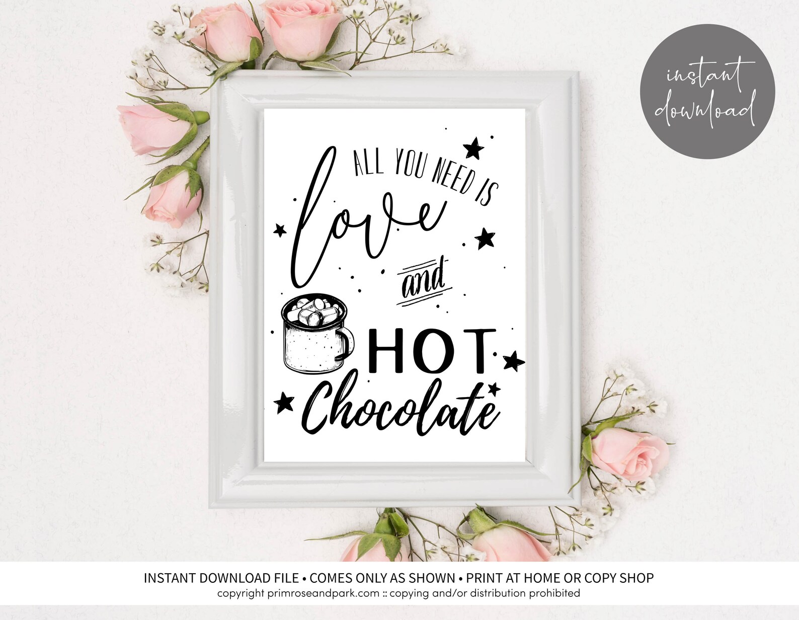 Hot Chcolate Bar Sign • Printable Signs • Instant Download - Etsy