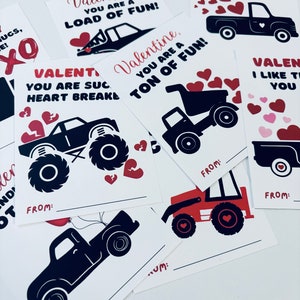 Valentine's Day Cards for Classroom • Monster Truck Valentine's Day ...