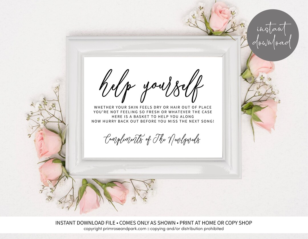 Bathroom Amenities Sign • Wedding Bathroom Sign • Bathroom Basket Sign ...