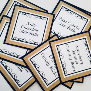 Candy Jar Tags Food Labels food Signs Candy Buffet | Etsy