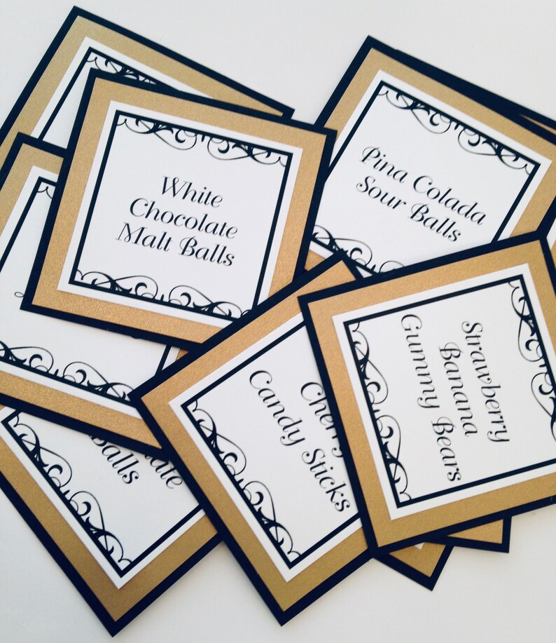 Candy Jar Tags Food Labels food Signs Candy Buffet | Etsy