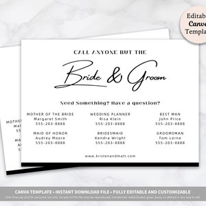 Call Anyone but the Bride Card Printable Template Download | Call ...