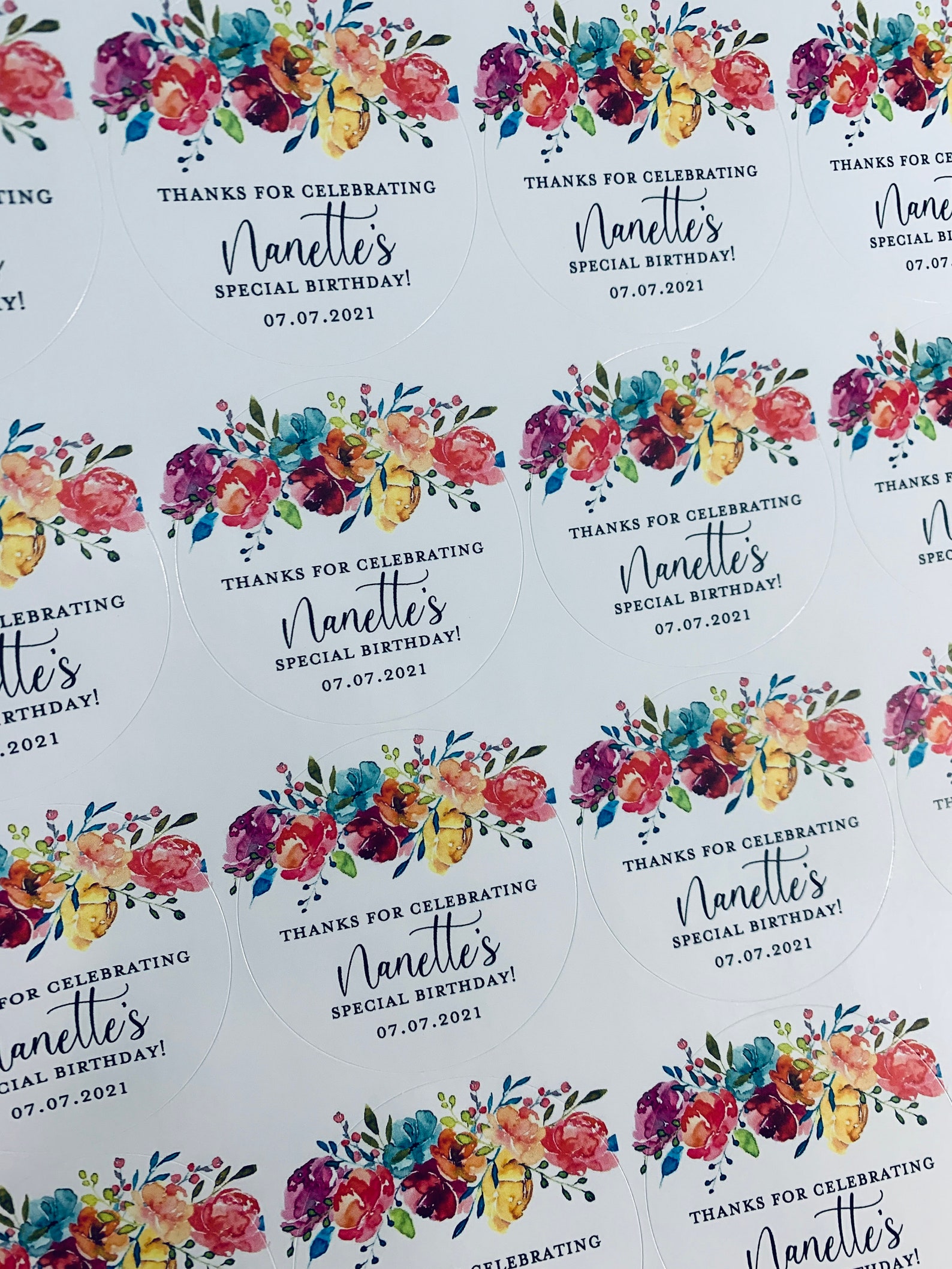 Personalized Favor Stickers Custom • Round Stickers • Wedding ...