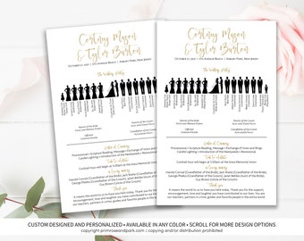 Silhouette Wedding Programs | Etsy