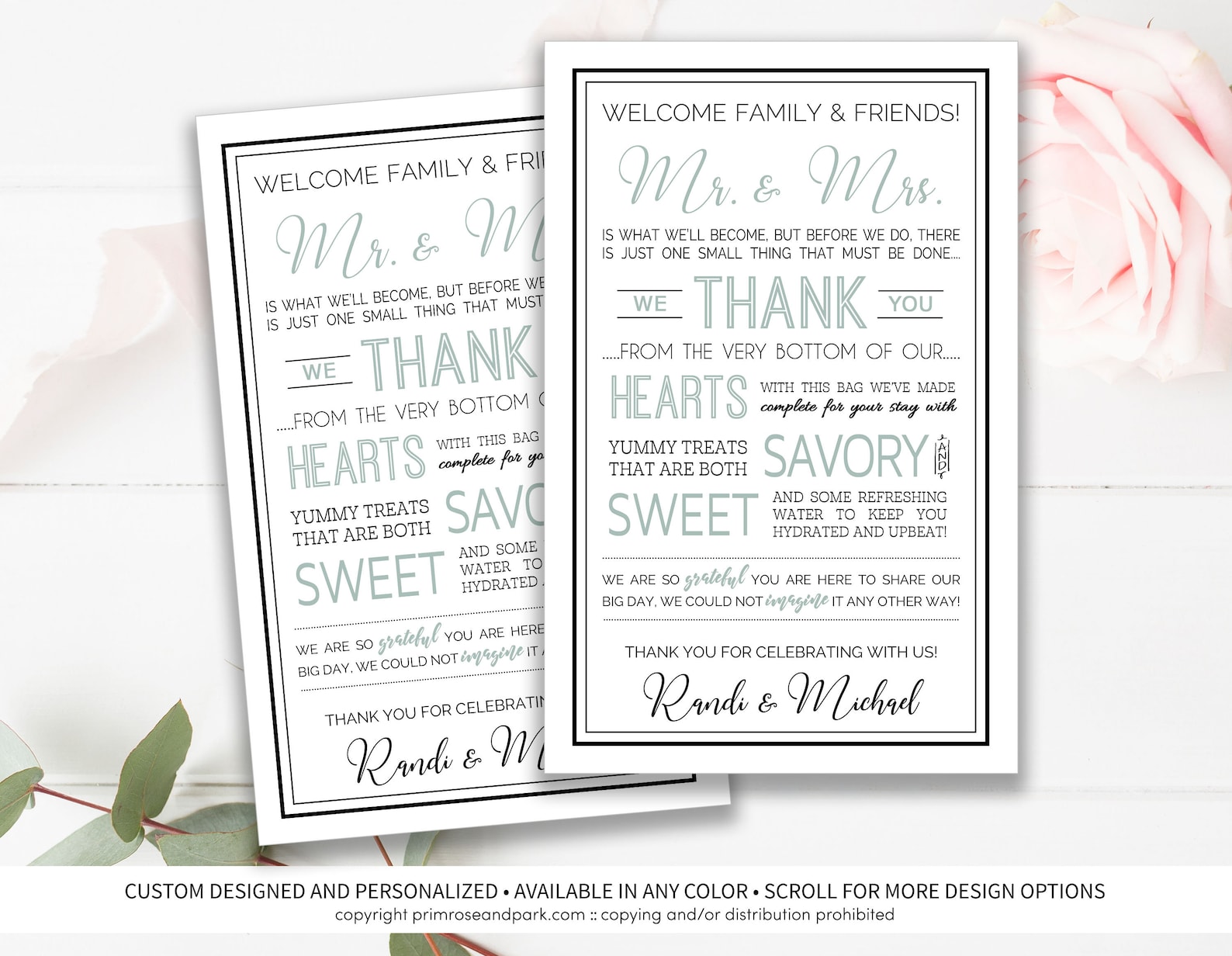 Wedding Welcome Letters Wedding Welcome Note Wedding | Etsy