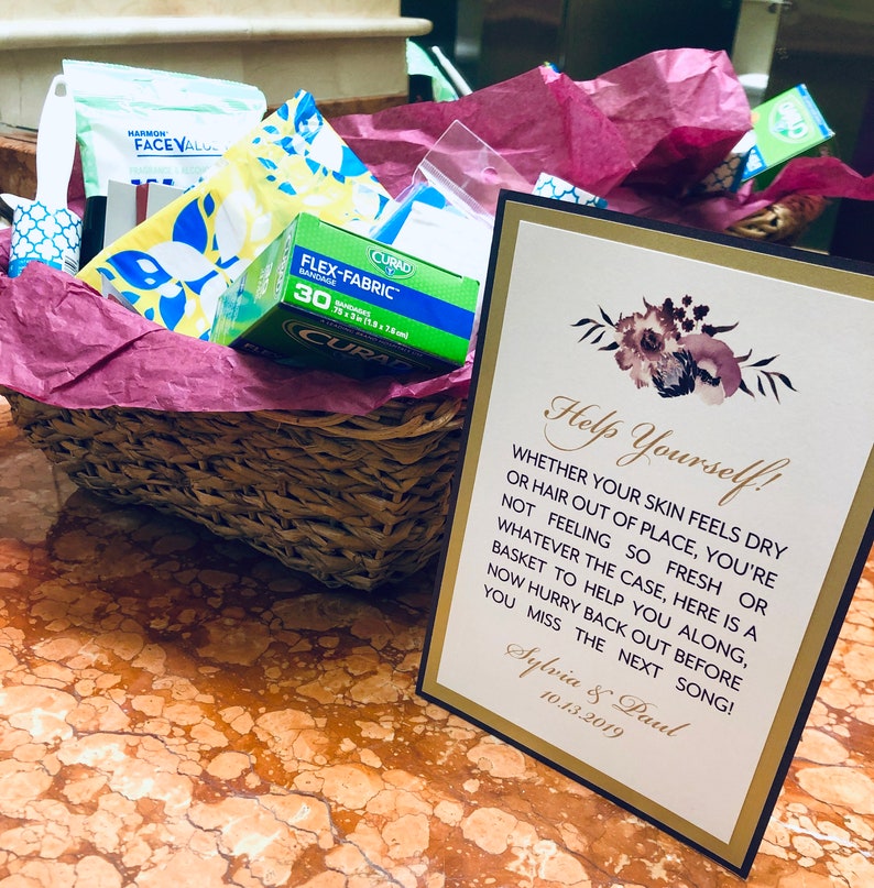 Bathroom Sign Printable • Bathroom Toiletries Sign • Wedding Bathroom ...