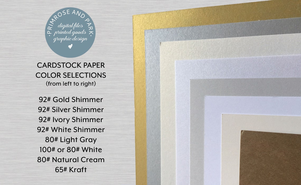 Cardstock Paper Color Selections - Etsy