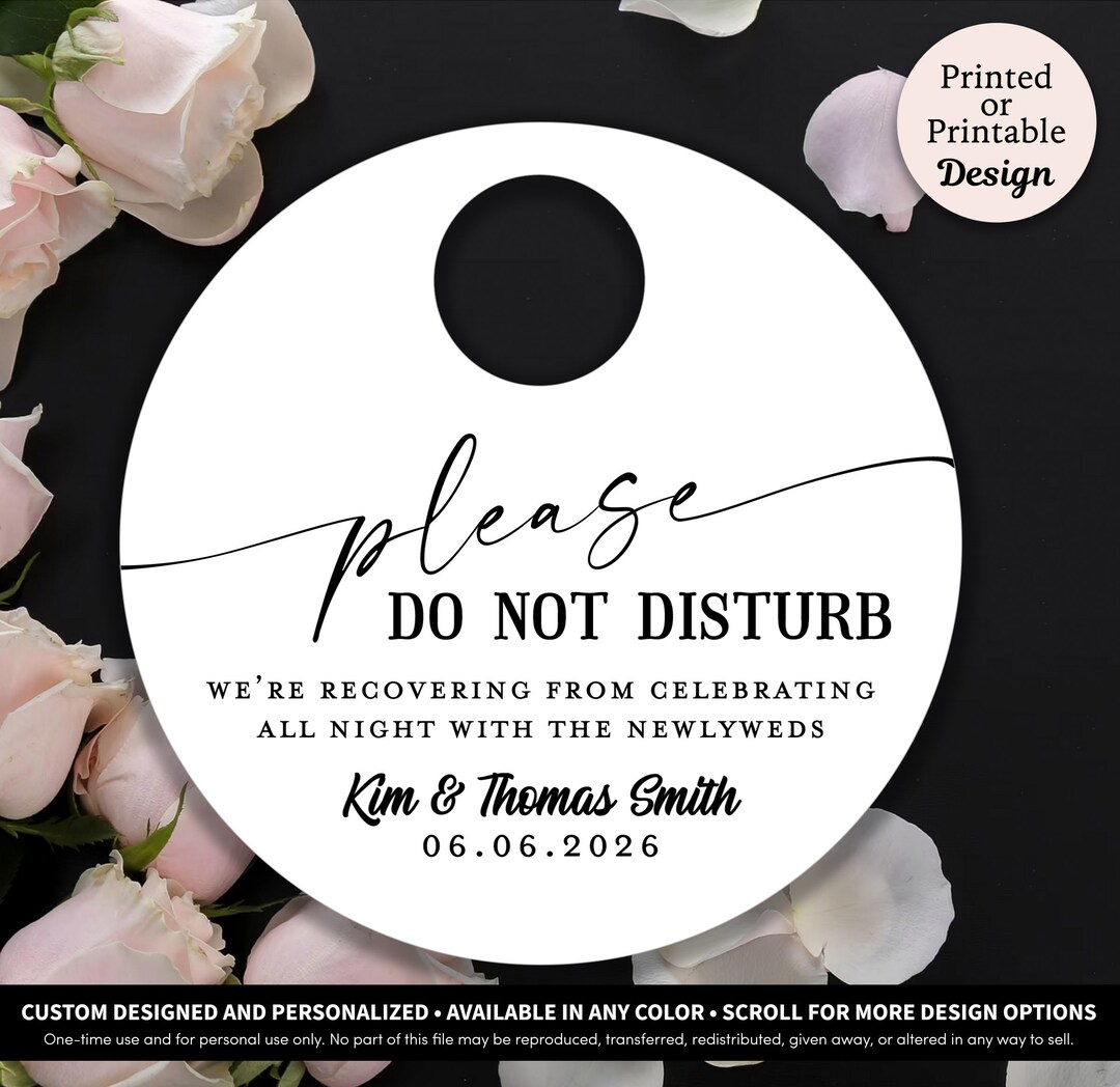 Do Not Disturb Round Door Hanger • Do Not Disturb Sign • Do Not Disturb ...