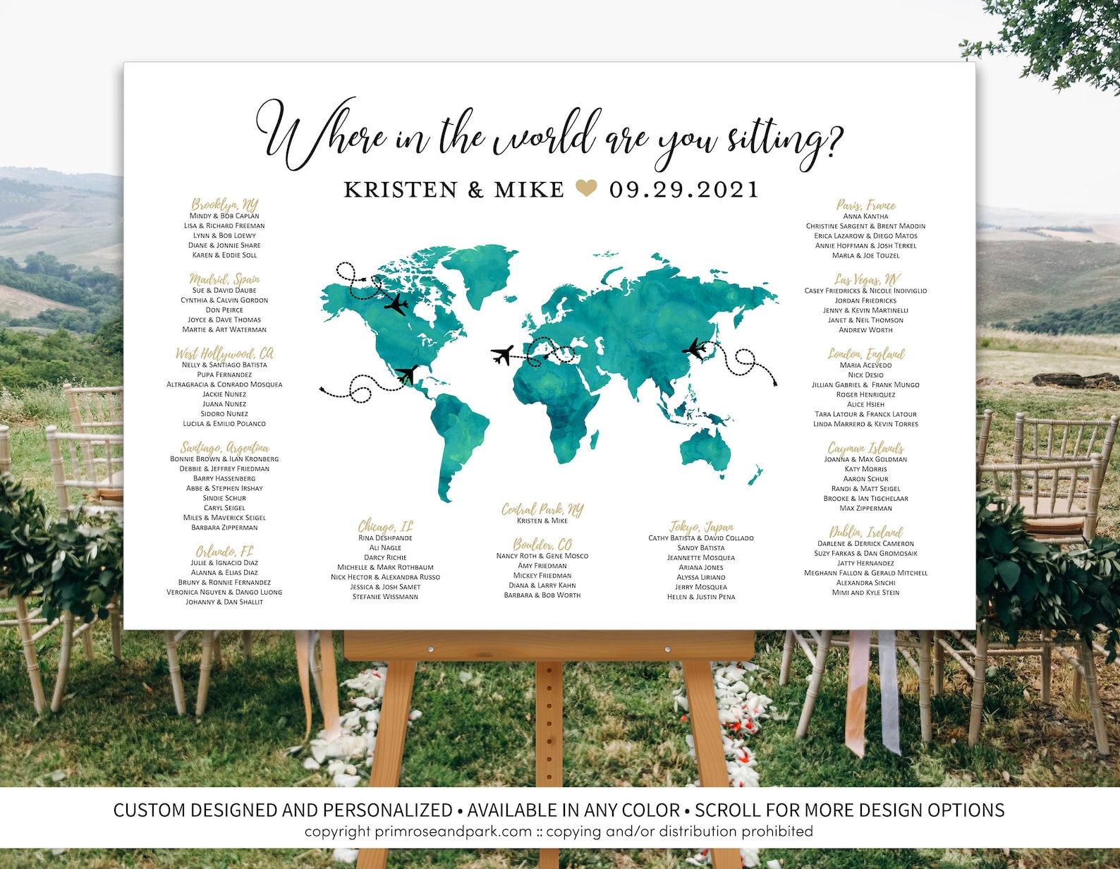 World Map Seating Chart Poster Where in the World Seating - Etsy