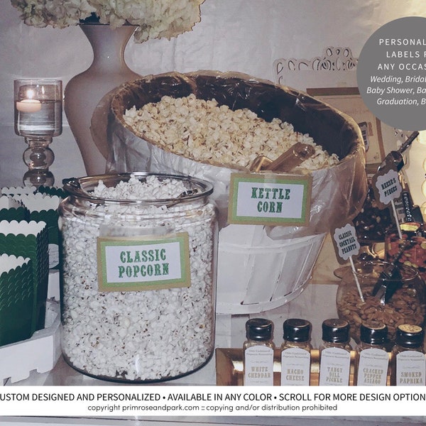 Candy Buffet Labels - Etsy