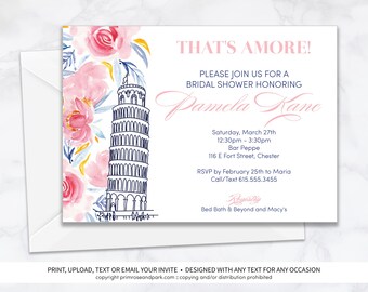 Italian Theme Invitation - Etsy