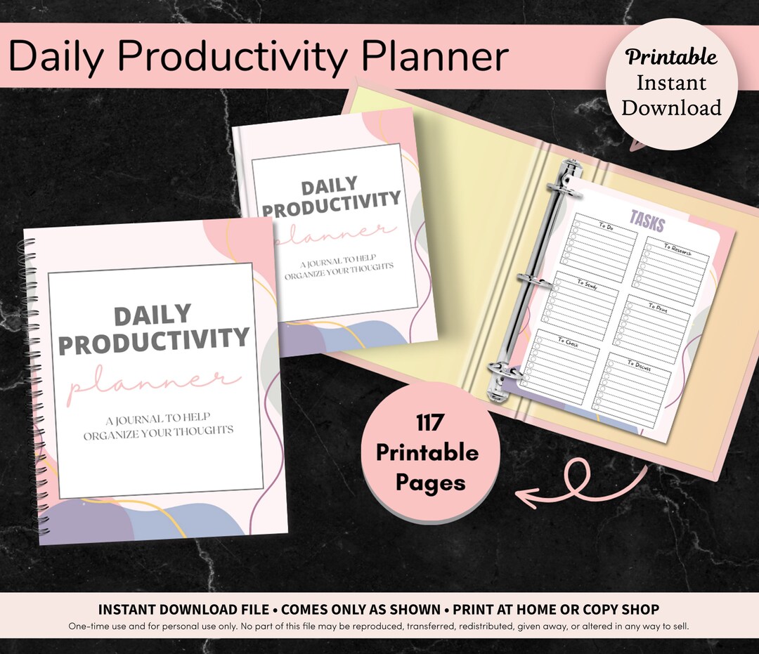 Daily Productivity Planner: Brain Dump Journal (PDF Download) - Etsy