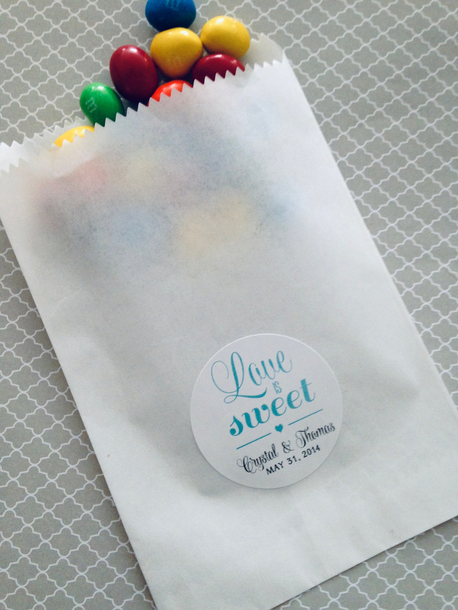 Personalized Favor Stickers Custom • Round Stickers • Wedding ...