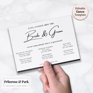 Call Anyone but the Bride Card Printable Template Download | Call ...