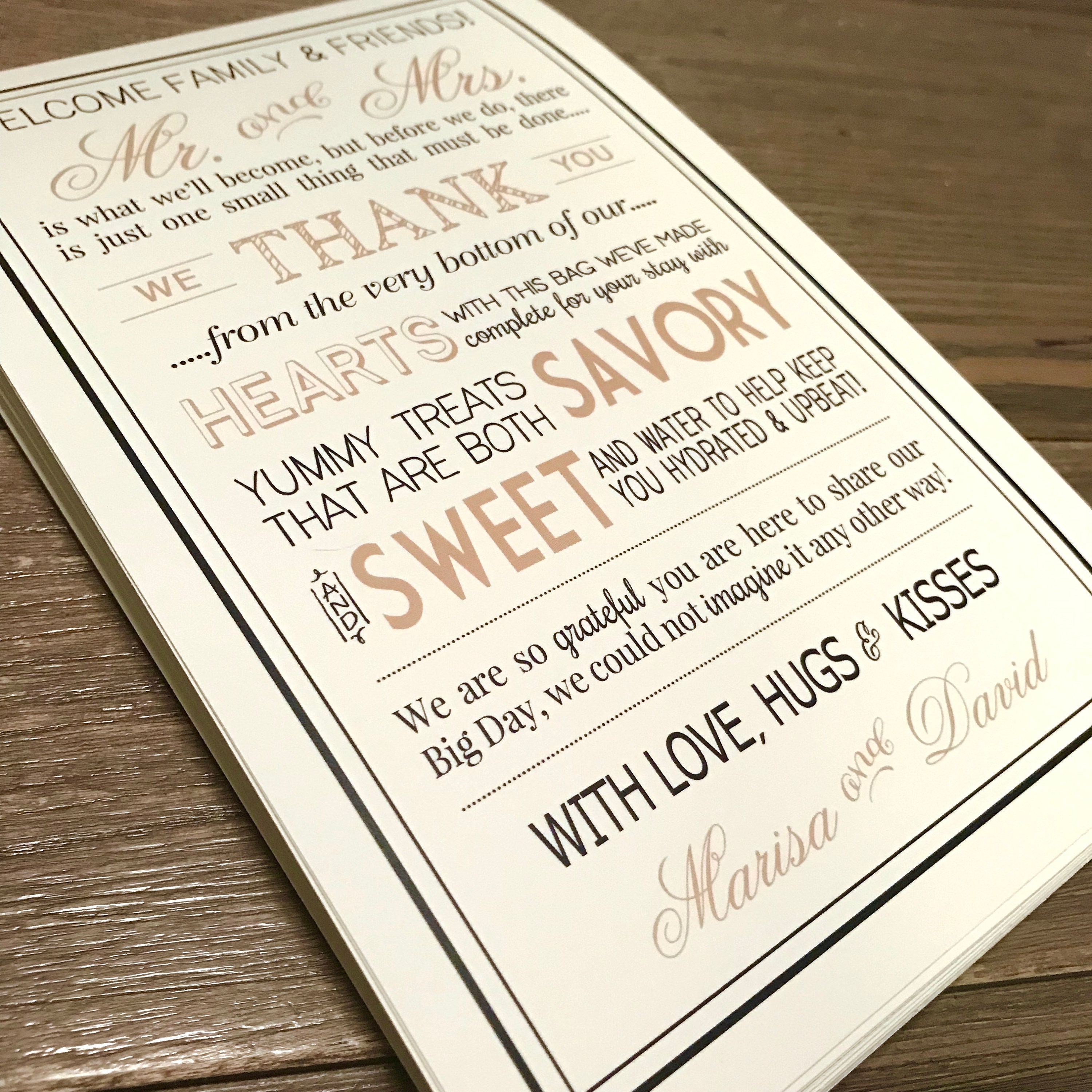 Wedding Welcome Letters Wedding Welcome Note Wedding | Etsy