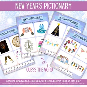 New Year's Party Games Printable Bundle: Family Activity (PDF Download ...