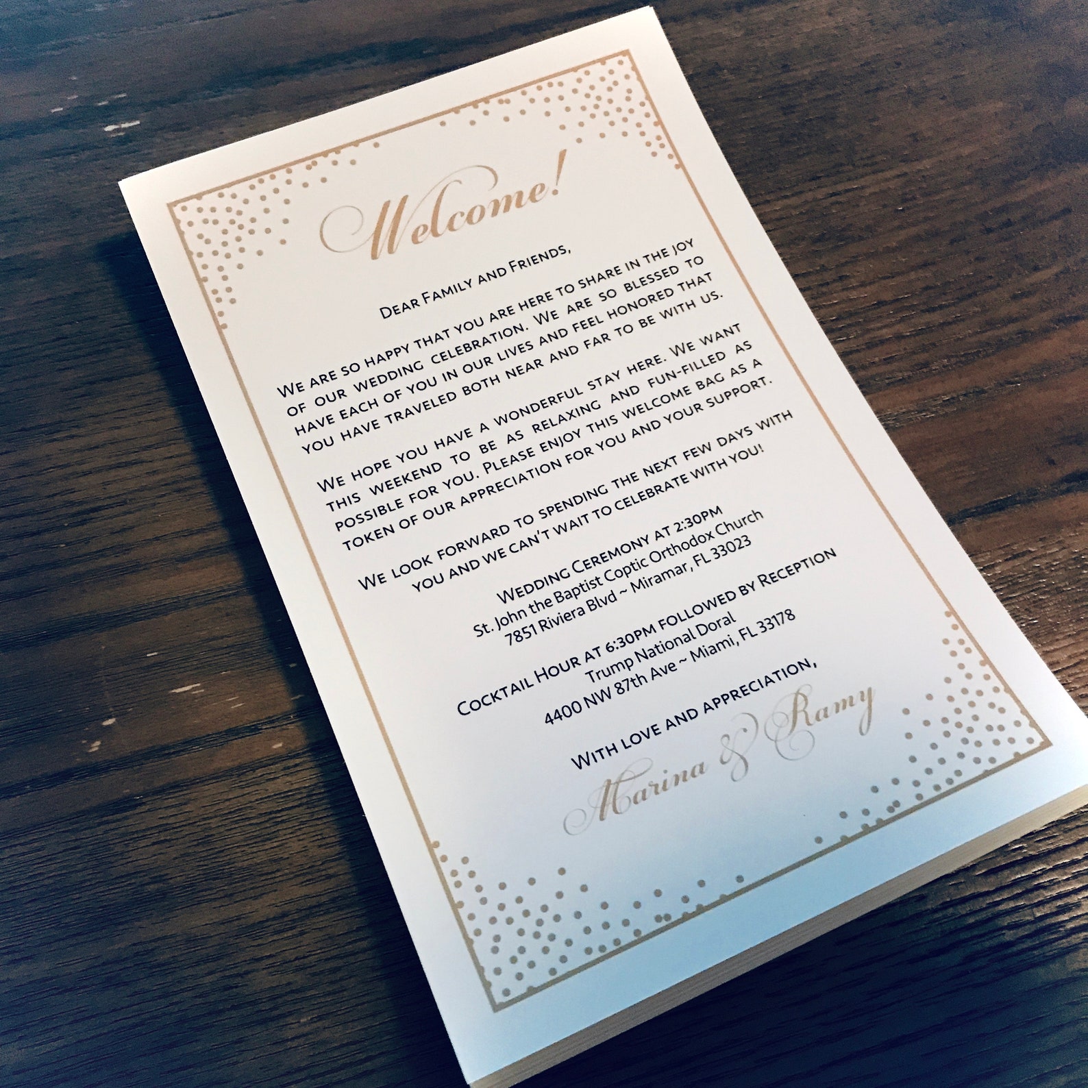 Wedding Welcome Bag Note Wedding Welcome Letters Wedding - Etsy