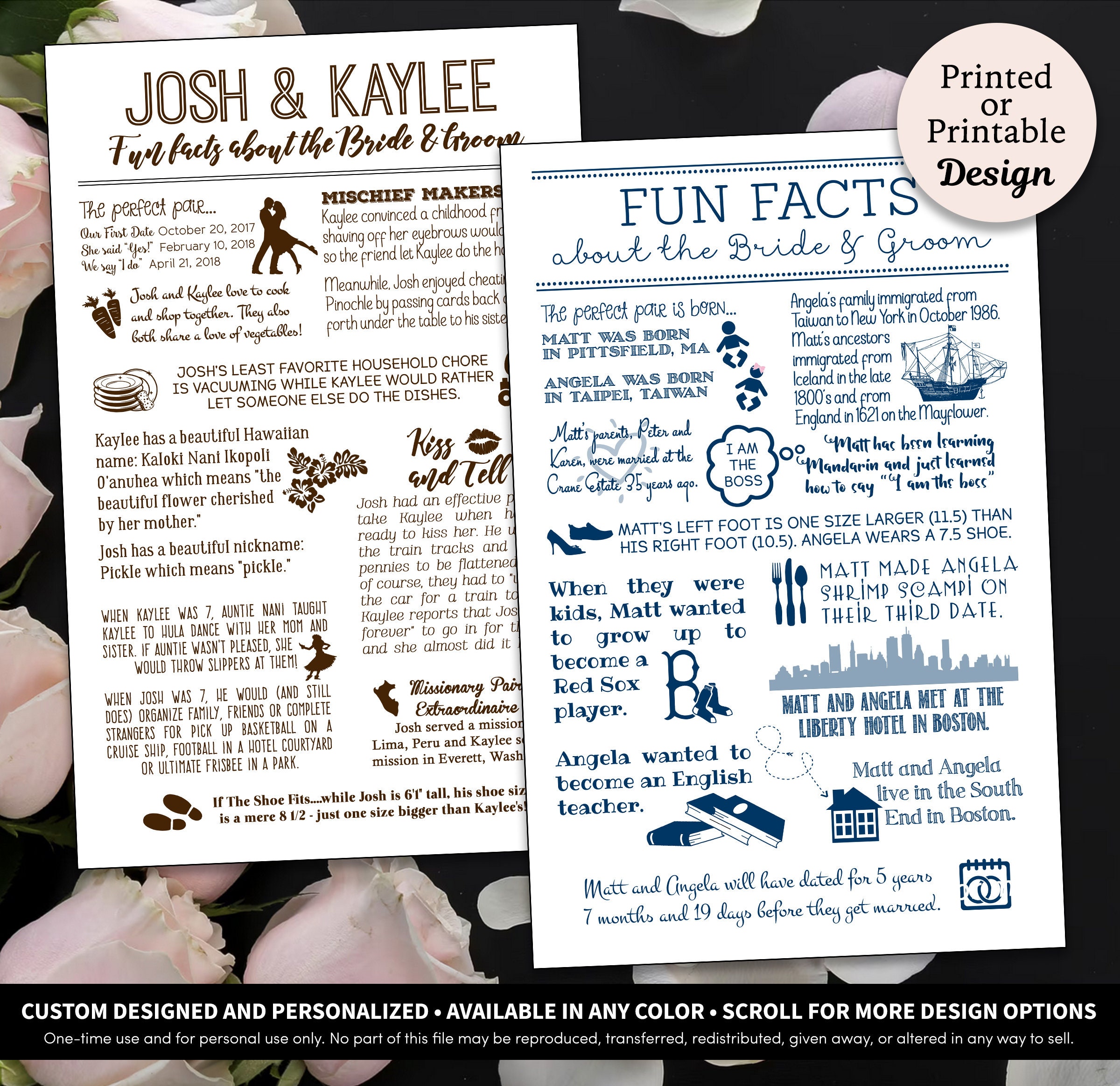 Fun facts wedding program 60 photos - Astyledwedding.com