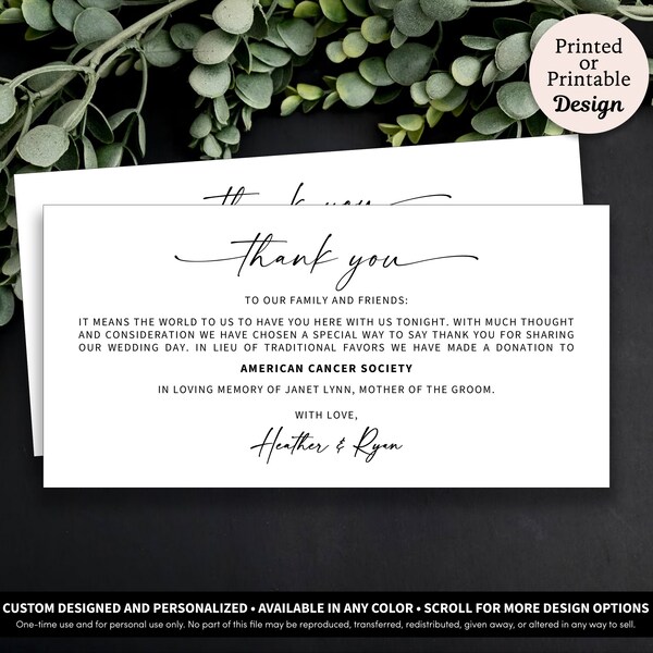 Donation Card - Etsy
