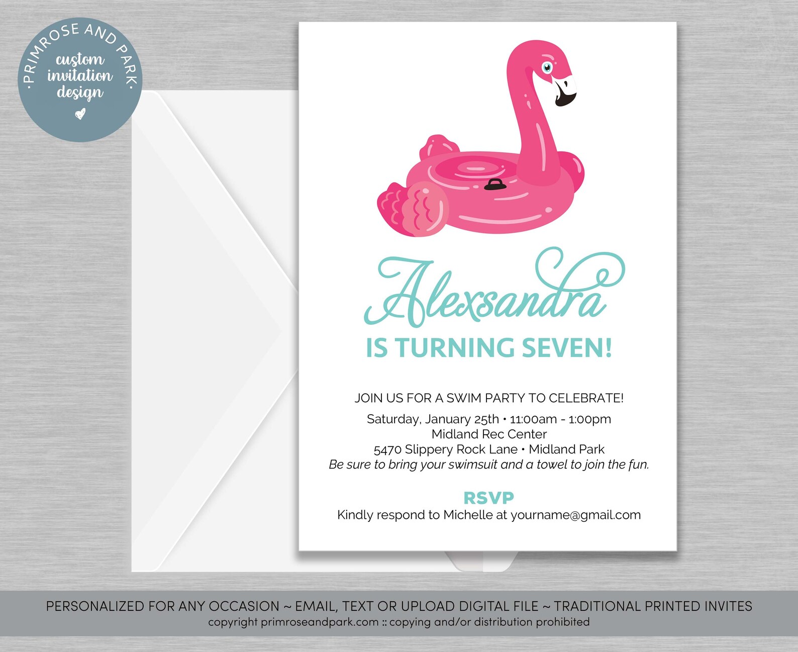 Swim Party Birthday Invitation Printable Pool Party - Etsy
