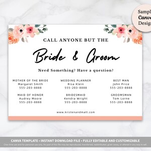 Call Anyone but the Bride Card Printable Template Download | Call ...