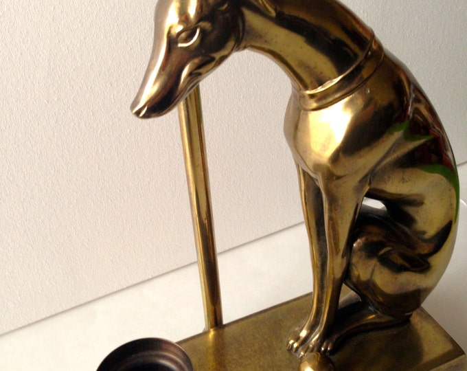 ART DECO GREYHOUND Whippet Brass Lamp - Etsy