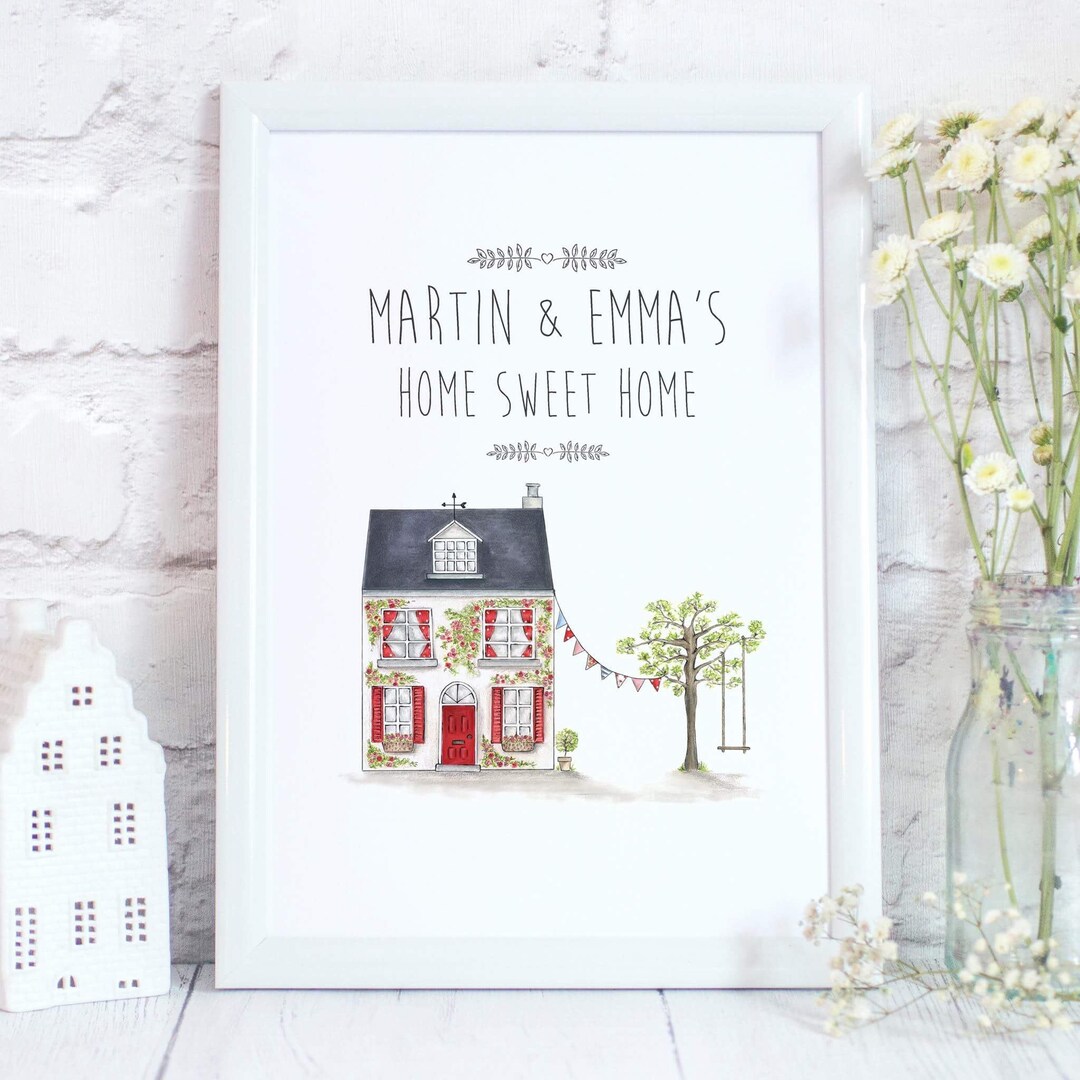 Digital Print Home Sweet Home Personalised New Home Print New Home Gift ...