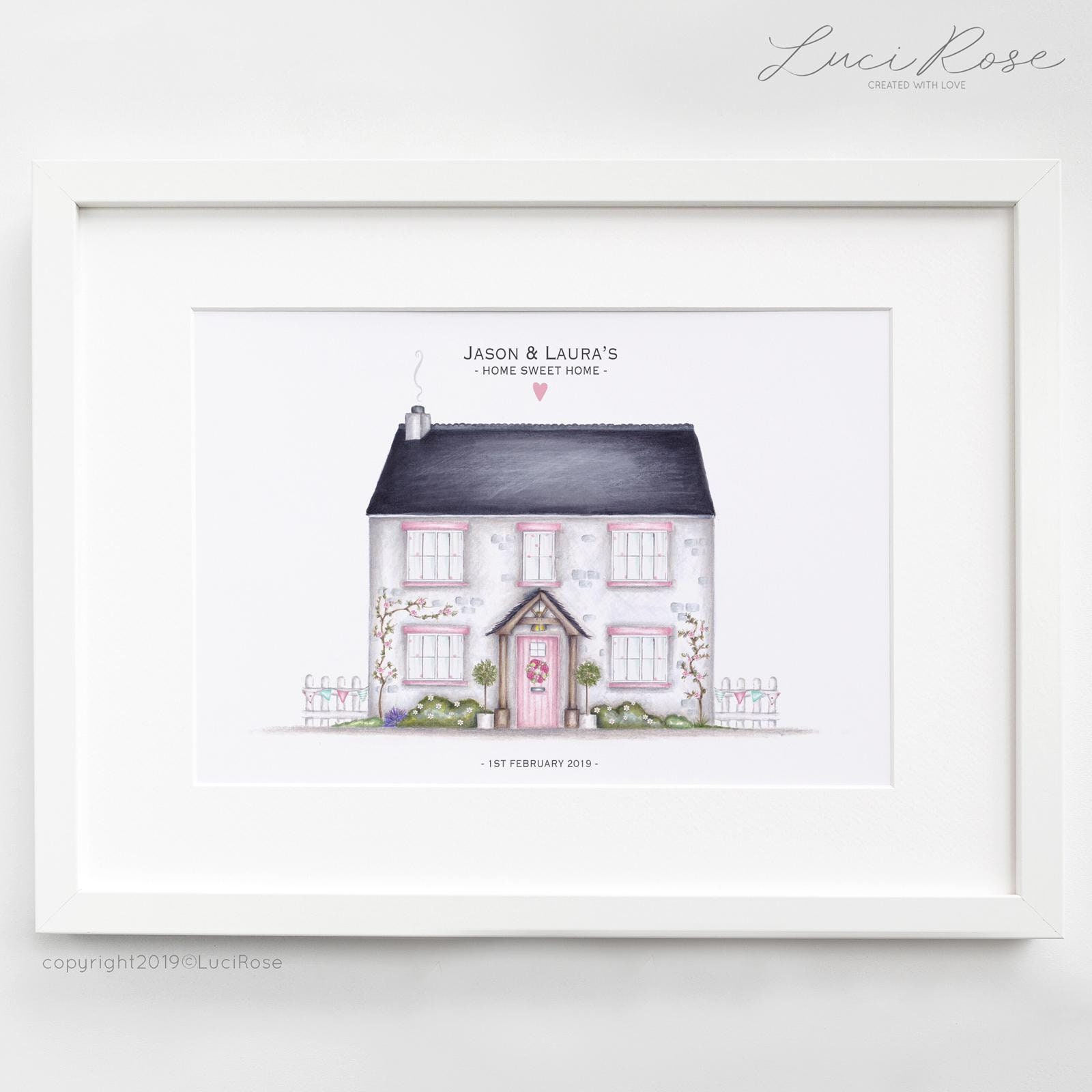Personalised New Home Print Cottage Print New Home Gift, Home Decor ...