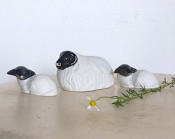 Vintage Highbank Porcelain Sheep Family, Lochgilphead Scotland ...