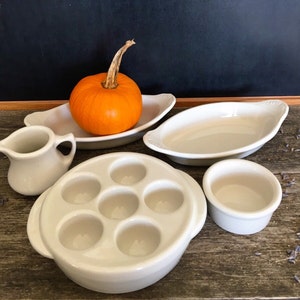 Vintage White Ironstone Serving Dishes, Hall Restaurant Ware, Made in ...