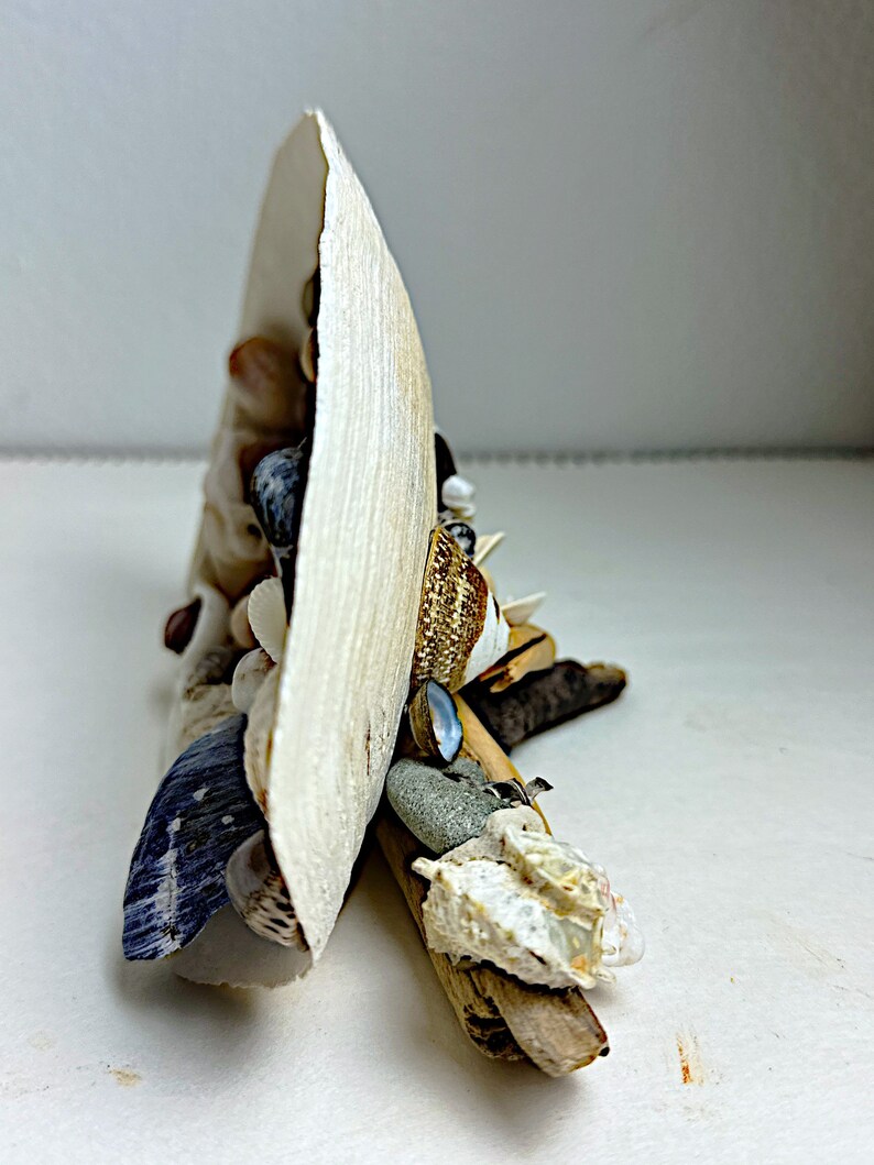 Vintage Folk Art Shell Sculpture, Beach Cabin Decor - Etsy