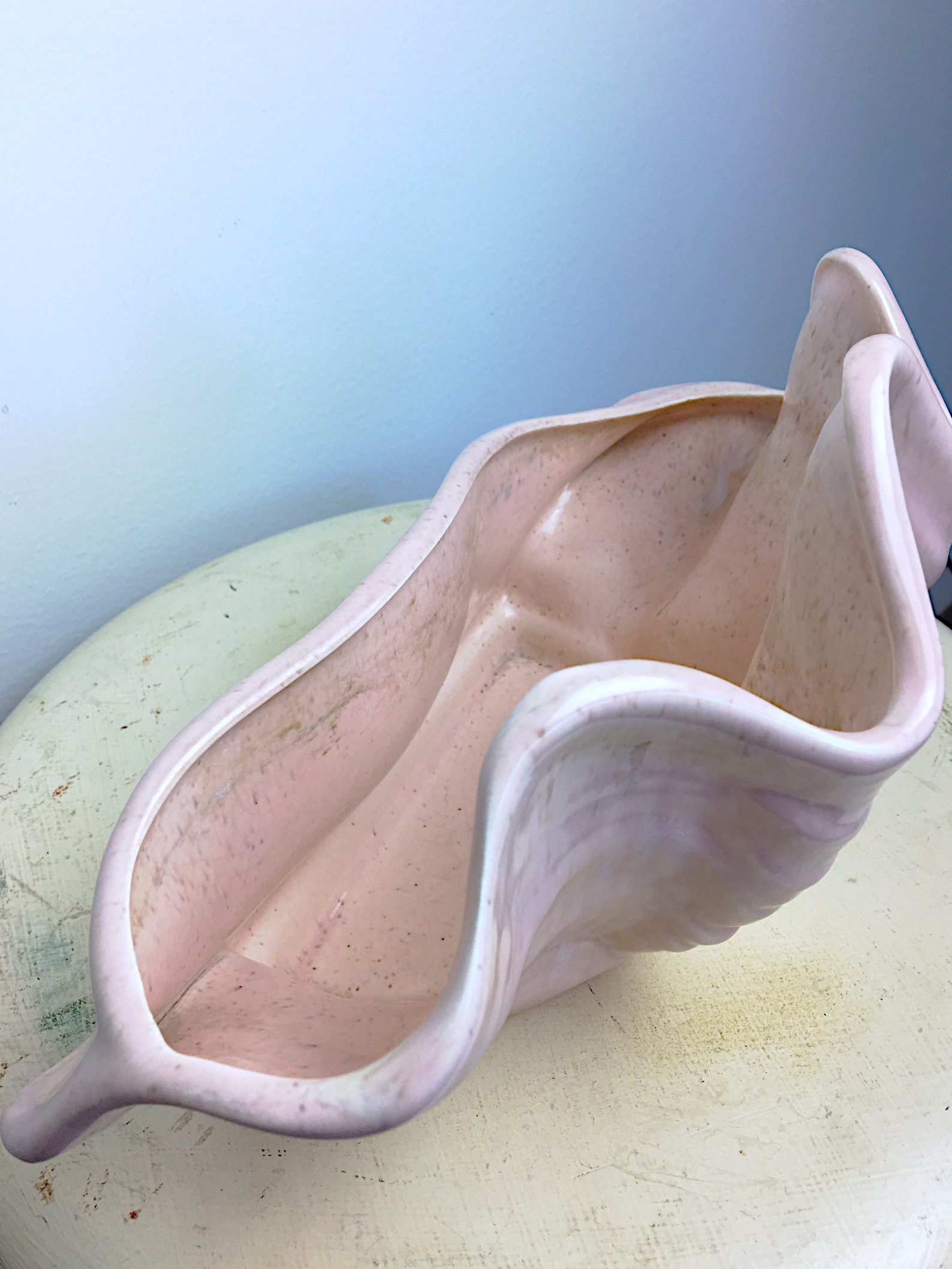 Vintage Pink Ruffled Clam Shell Planter 1940s Ceramic Shell - Etsy