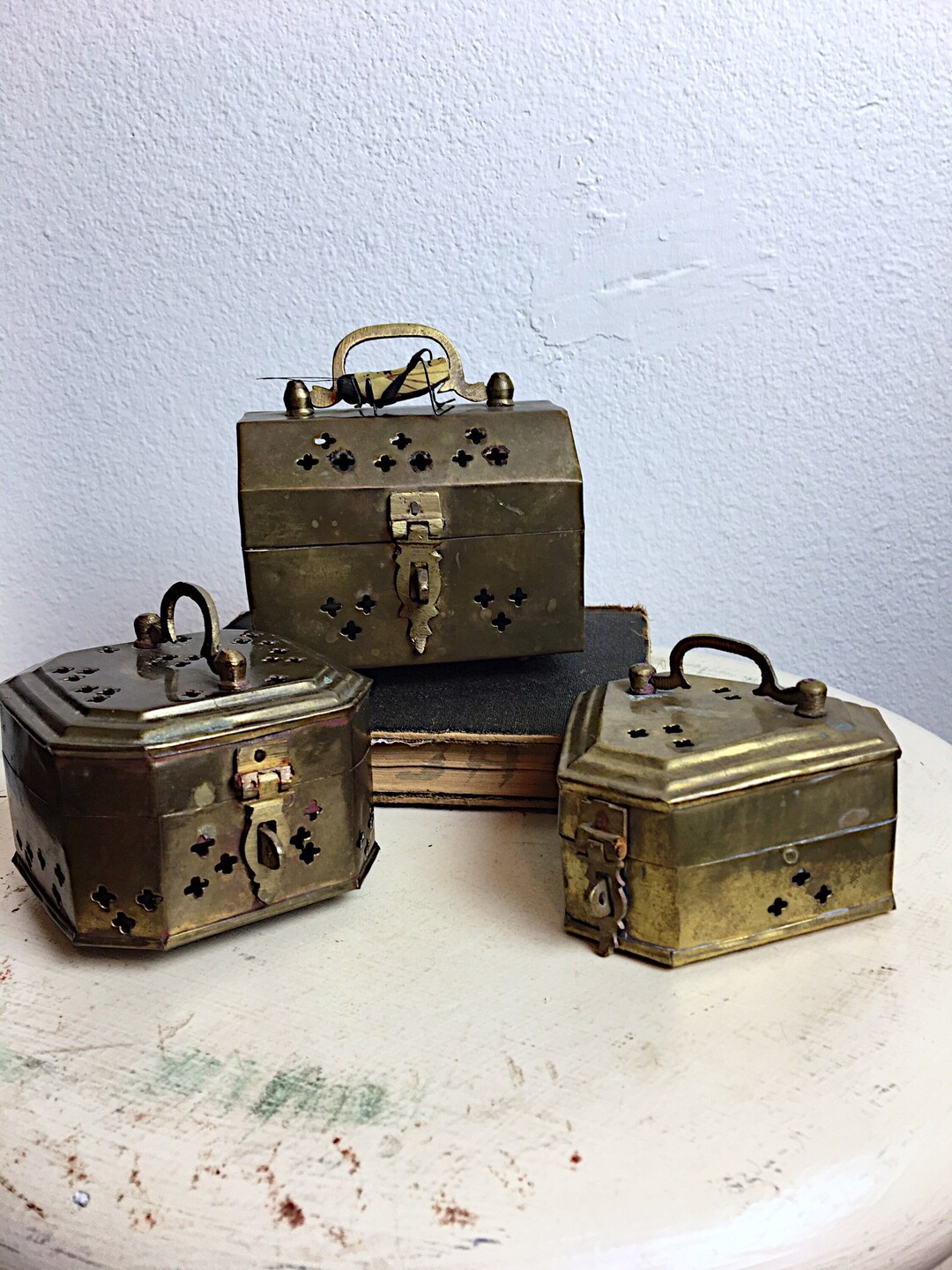 Vintage Brass Cricket Box Collection, Midcentury Decor - Etsy