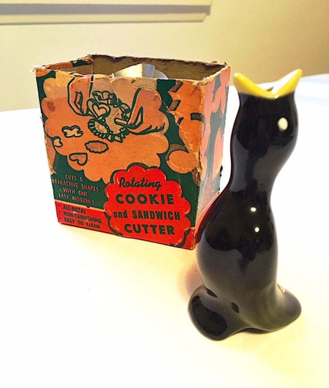 Vintage Black Ceramic Pie Bird, Interesting Old Cookie Cutter - Etsy
