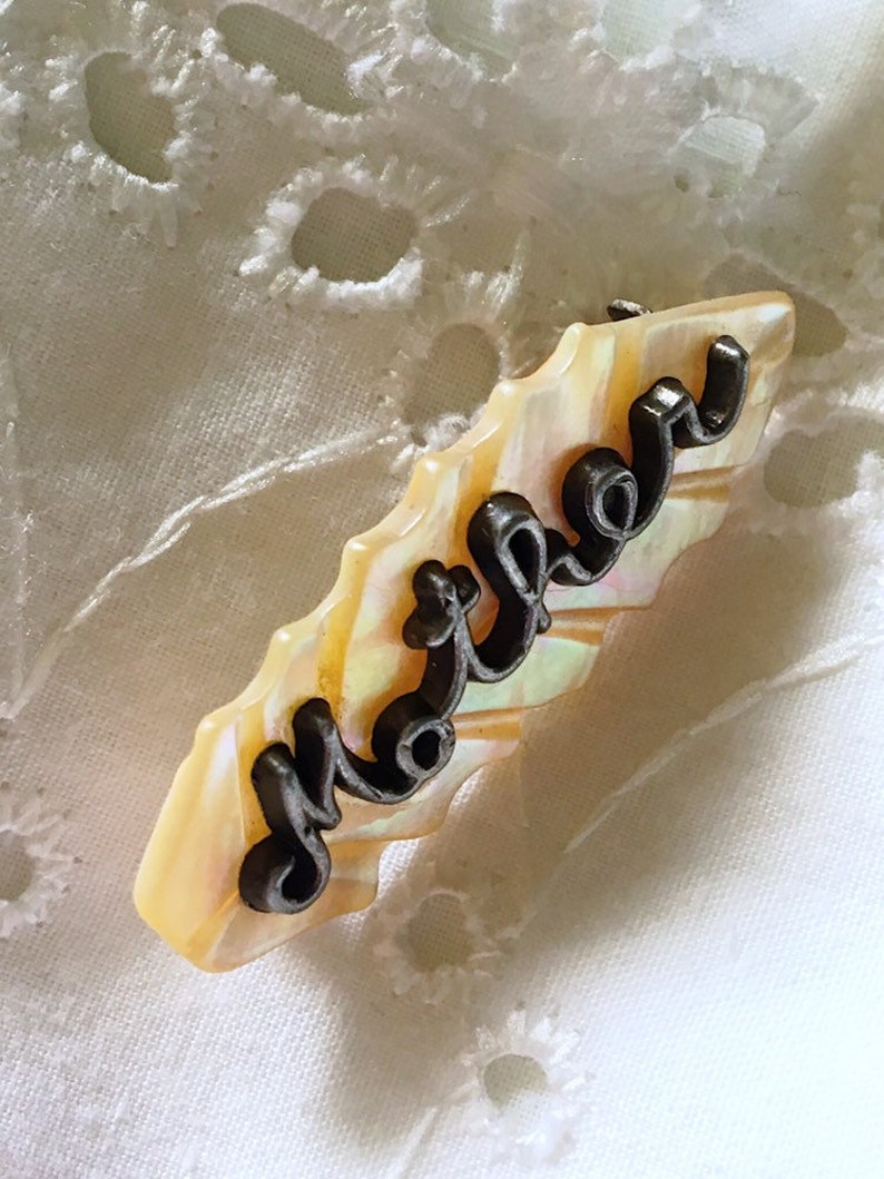 Vintage WWII Mother Pin, 1940's Carved Mother of Pearl Brooch - Etsy