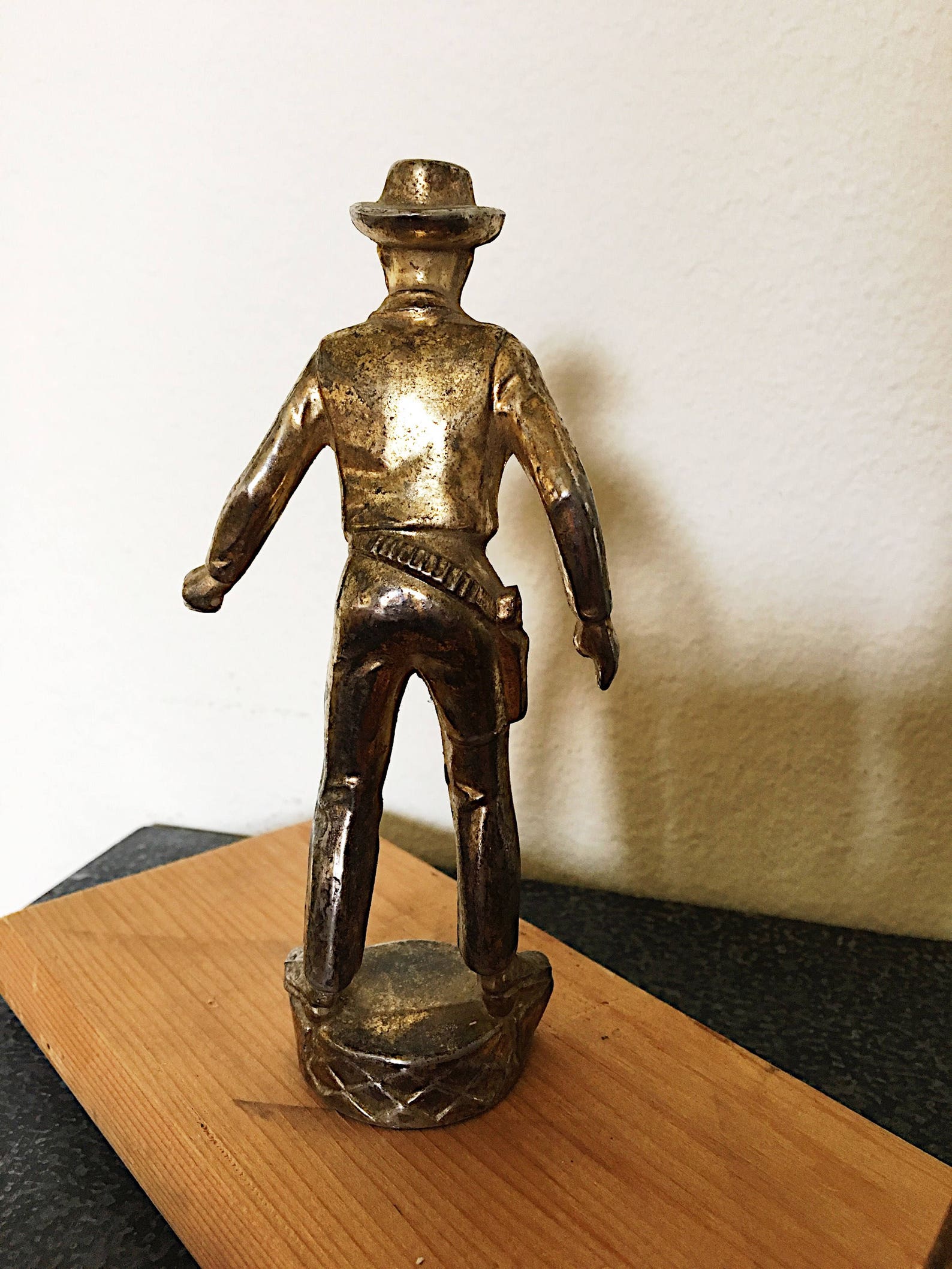 Vintage Bronze Cowboy Quick Draw Trophies Rustic Farmhouse | Etsy