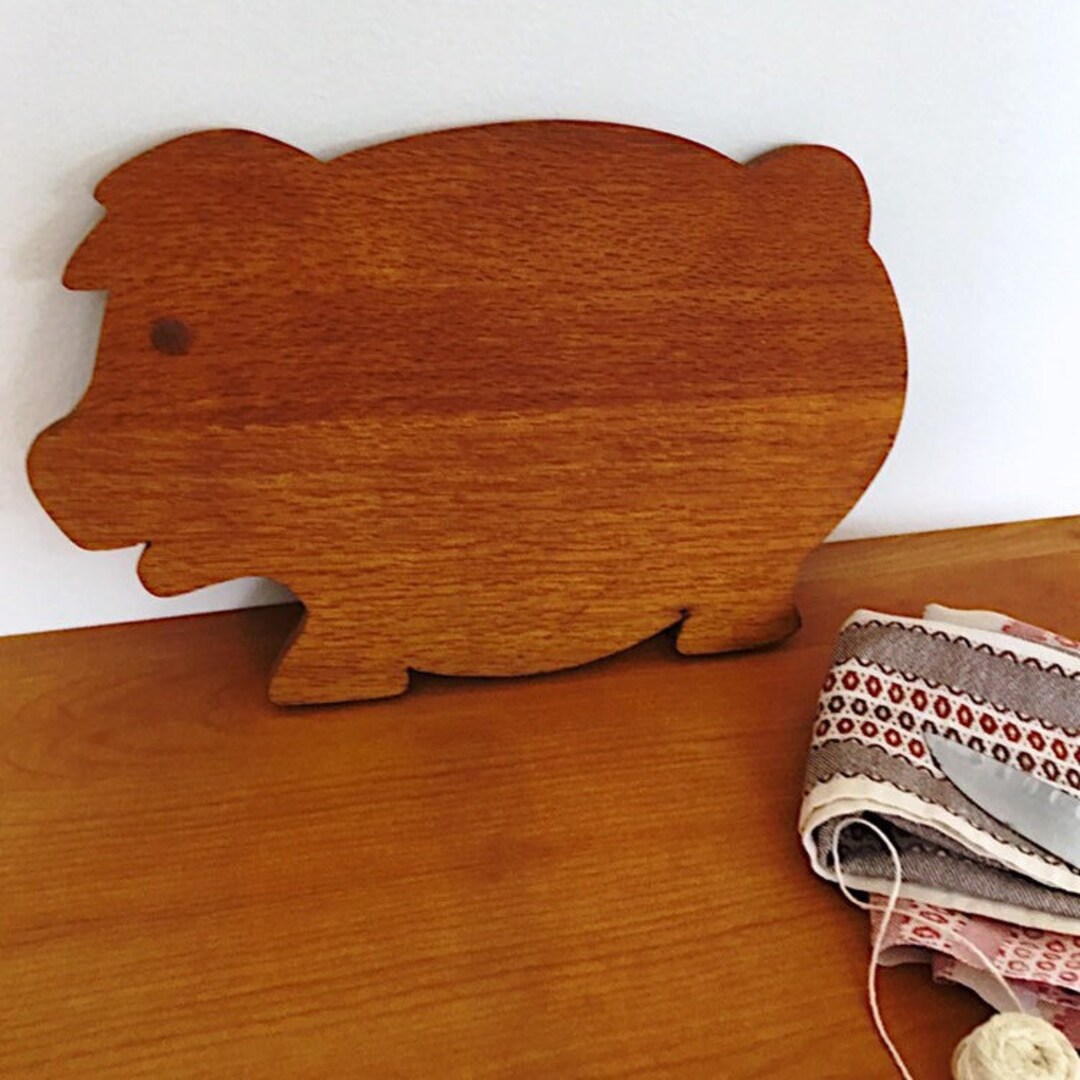 Vintage Pig Cutting Board, Bread Board, Farmhouse Kitchen, Cottage Core ...