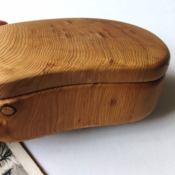 Vintage Juniper Wood Jewelry Box, handcrafted Keepsak… - Gem