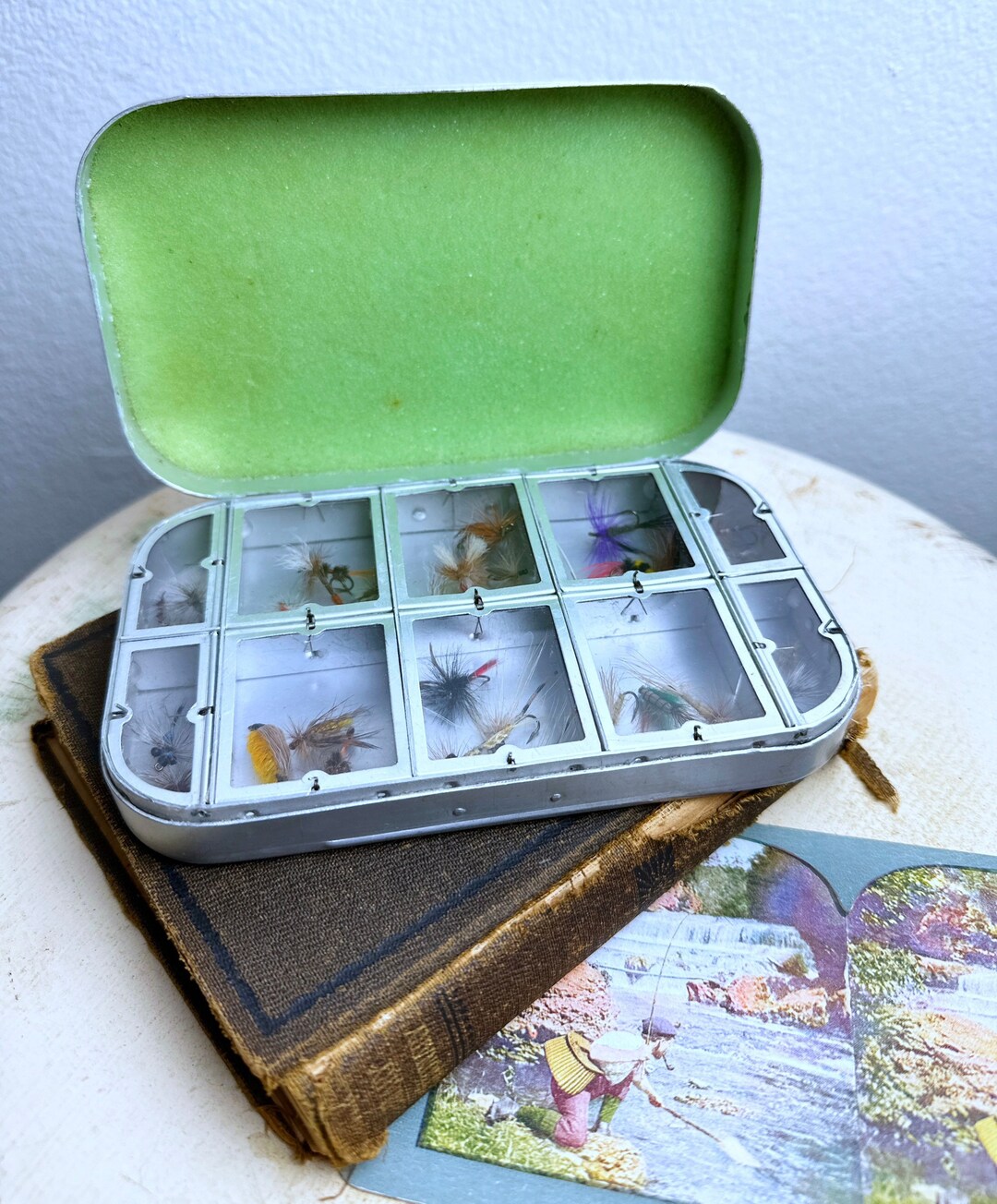 Vintage Richard Wheatley Fly Fishing Tin Hand Tied Dry Flies - Etsy