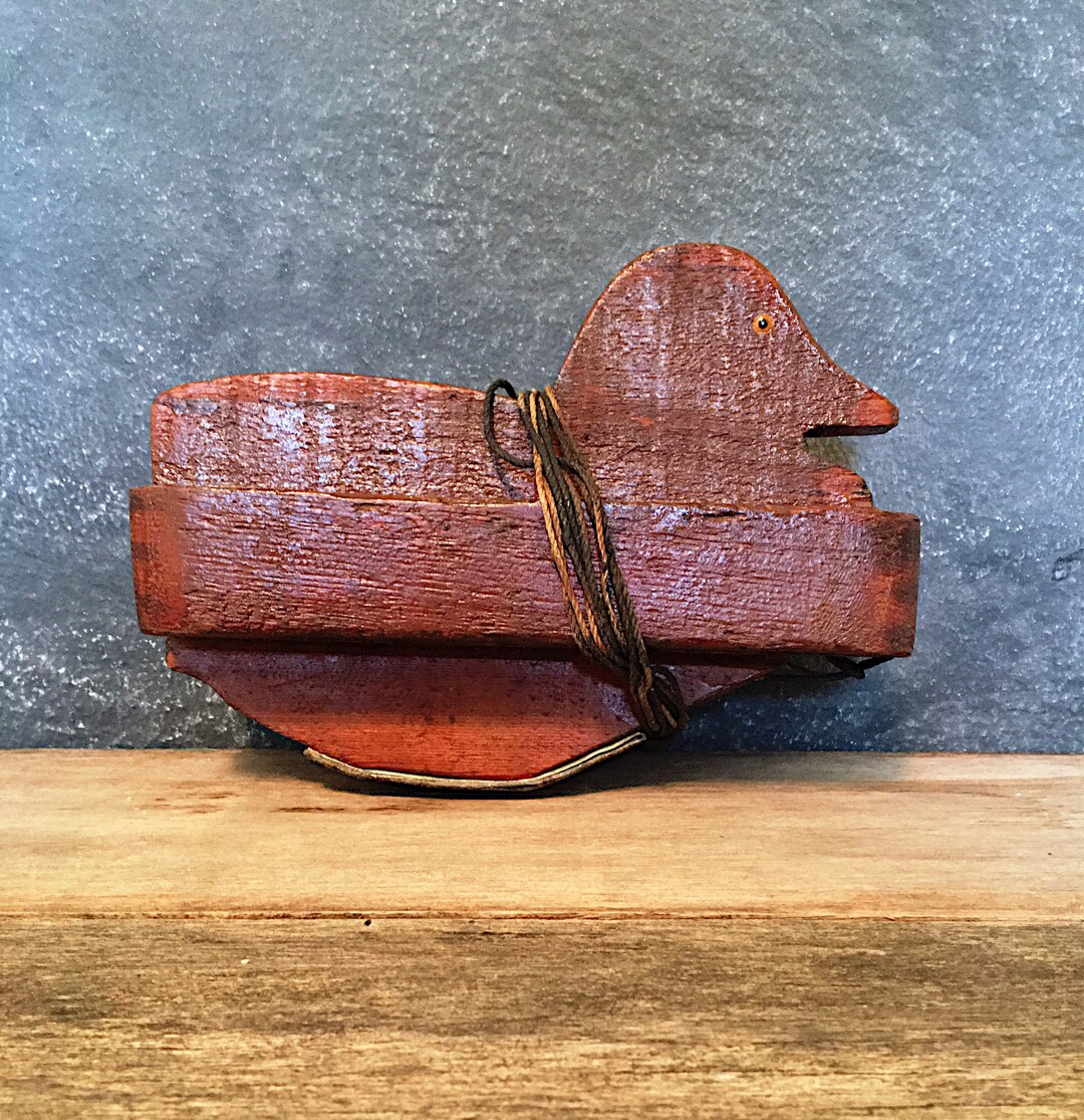 Vintage Folk Art Duck Decoy, Rustic Farmhouse, Gift for Dad - Etsy