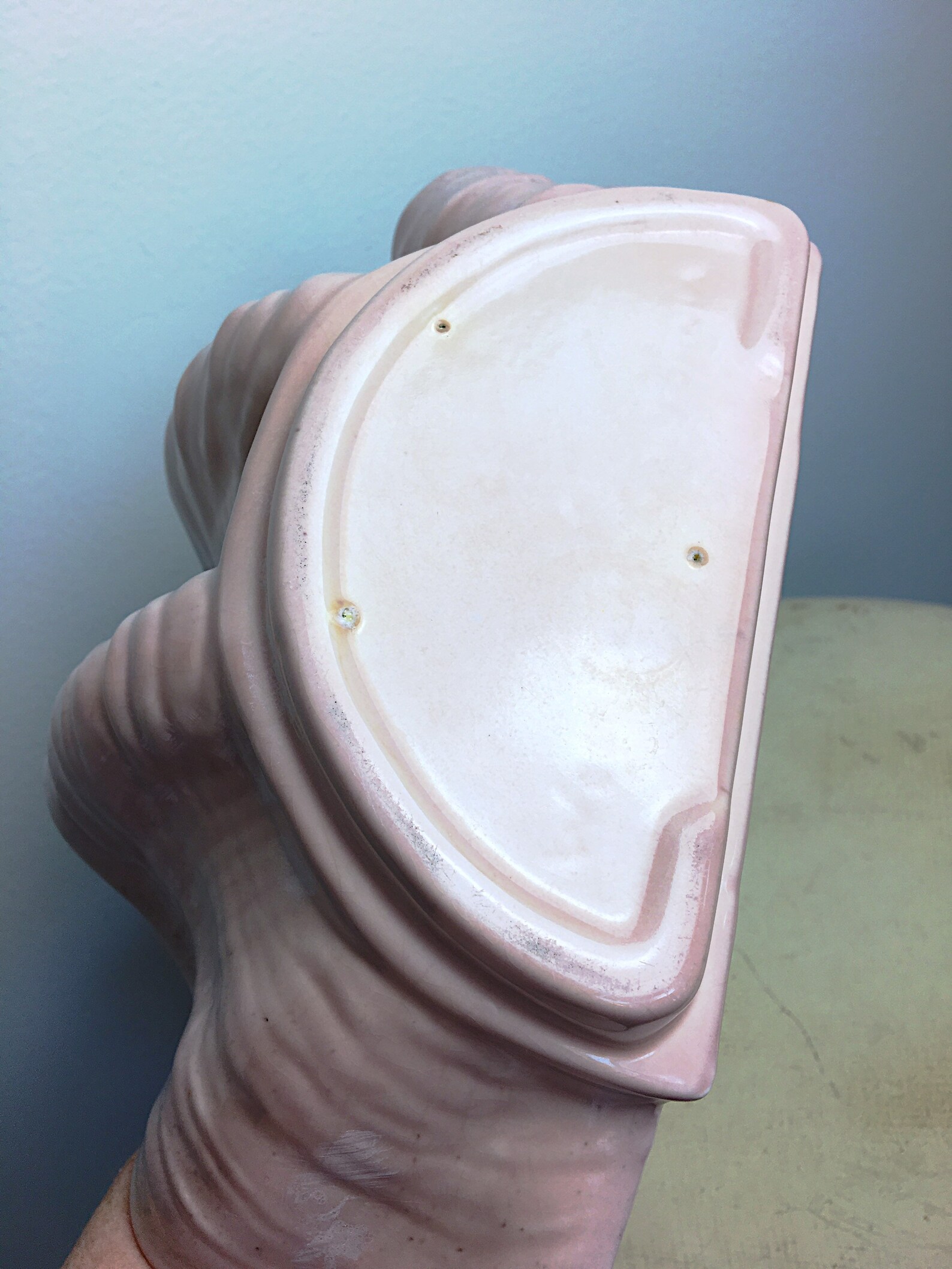 Vintage Pink Ruffled Clam Shell Planter 1940s Ceramic Shell - Etsy